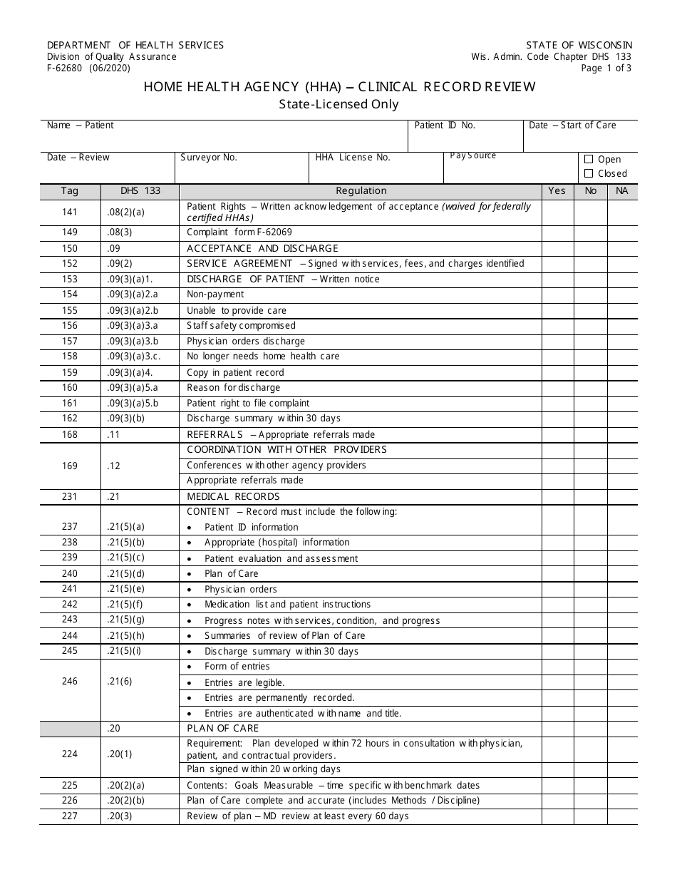 Form F-62680 - Fill Out, Sign Online and Download Printable PDF ...