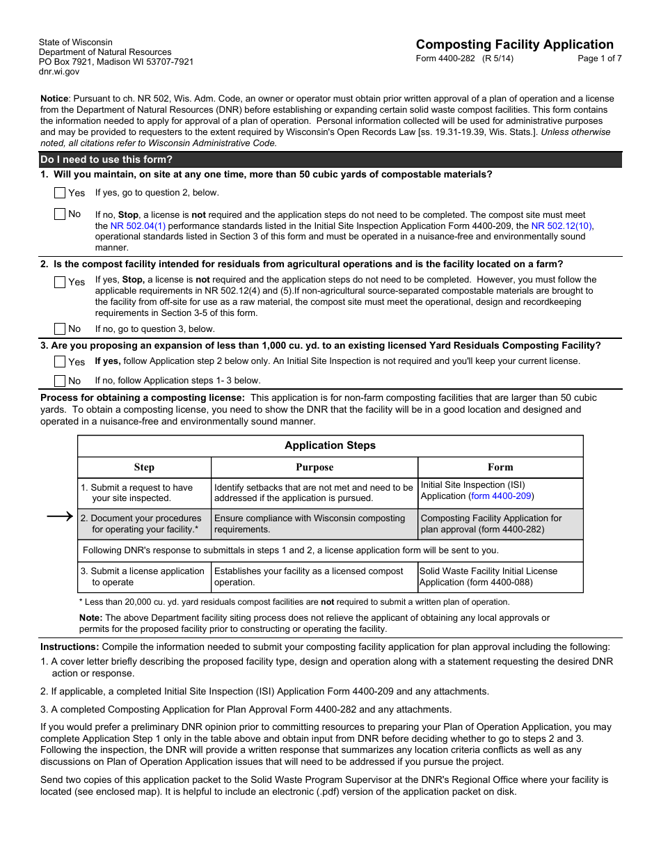 Form 4400-282 - Fill Out, Sign Online and Download Fillable PDF ...