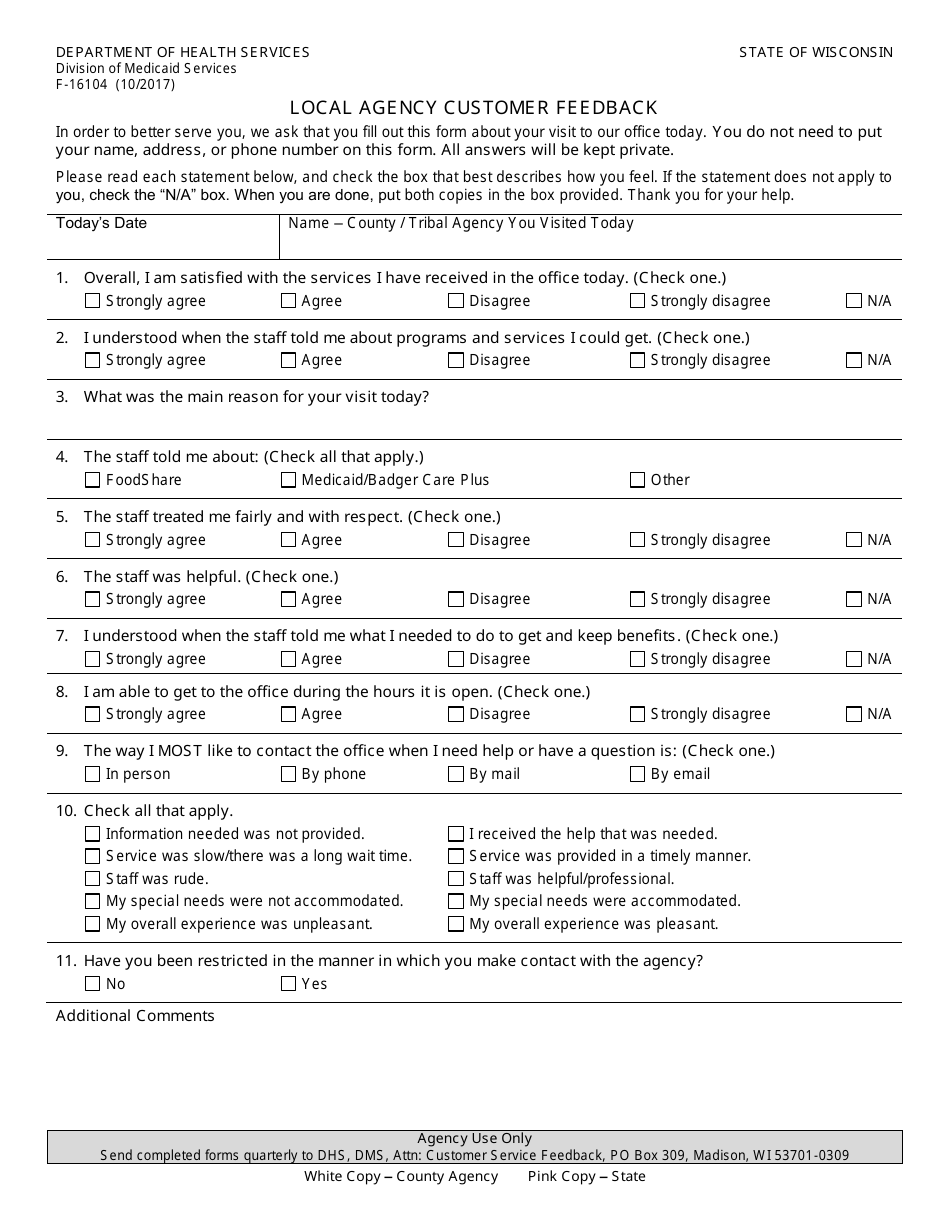 Form F-16104 - Fill Out, Sign Online and Download Printable PDF ...
