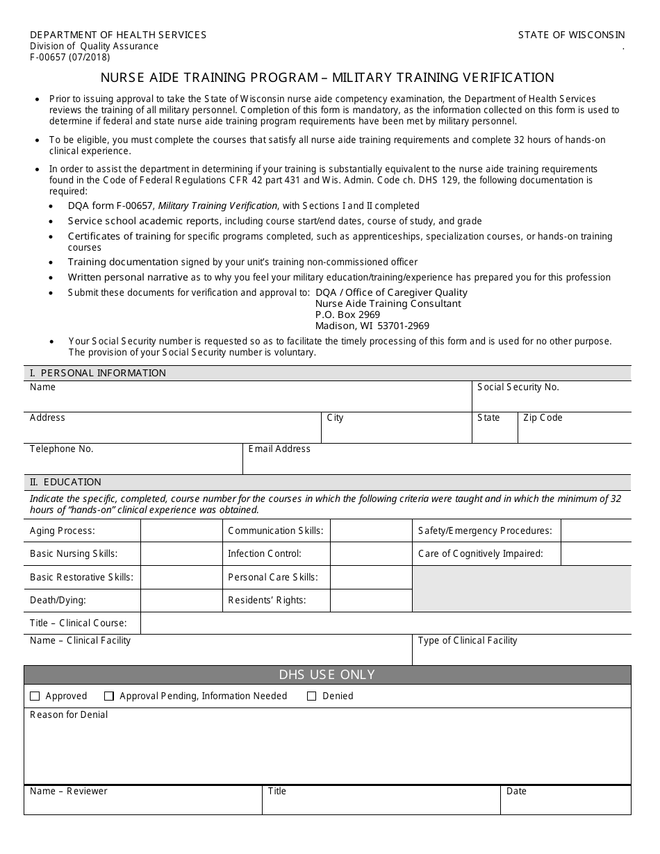 Form F-00657 - Fill Out, Sign Online and Download Printable PDF ...