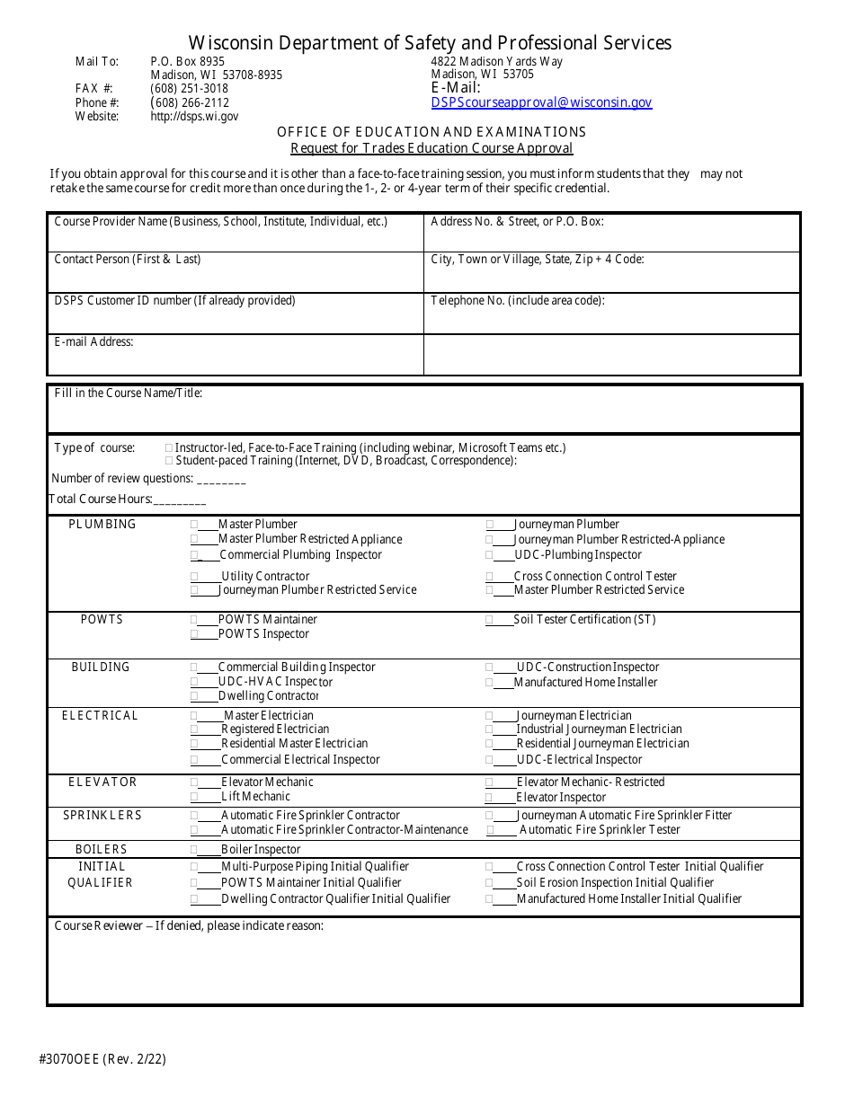 Form 3070OEE - Fill Out, Sign Online and Download Printable PDF ...