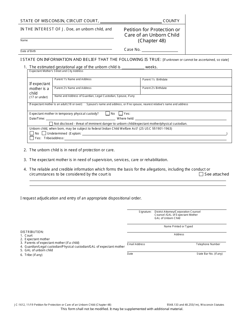 Form JC-1612 - Fill Out, Sign Online and Download Printable PDF ...