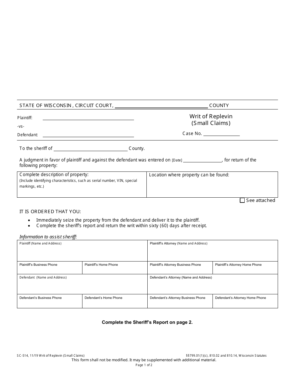 Form SC-514 - Fill Out, Sign Online and Download Printable PDF ...