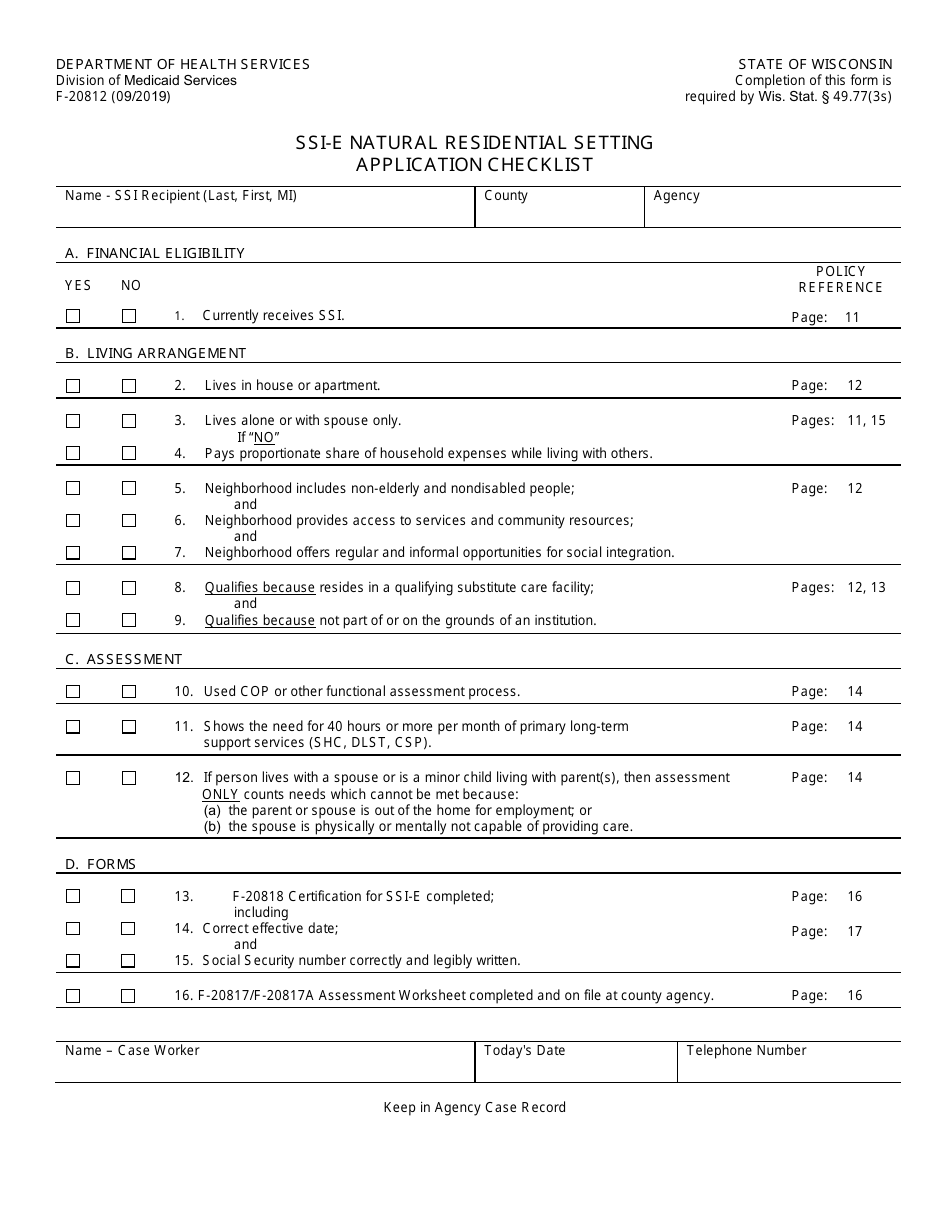 Form F-20812 - Fill Out, Sign Online and Download Printable PDF ...