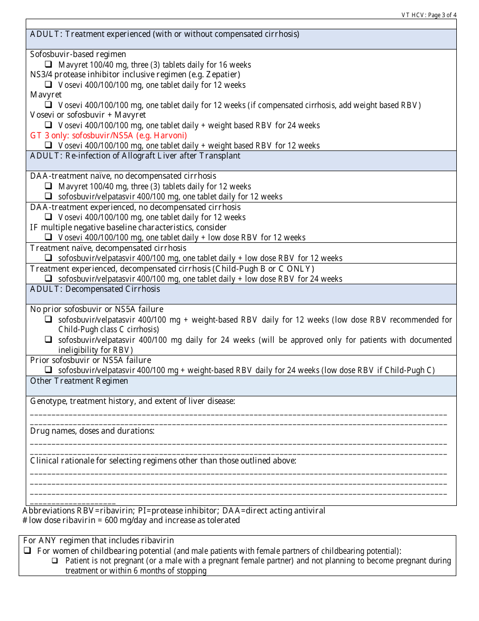 Vermont Hepatitis C Treatment Prior Authorization Request Form - Fill ...