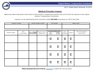 Virginia Medical Provider Inquiry - Fill Out, Sign Online and Download ...