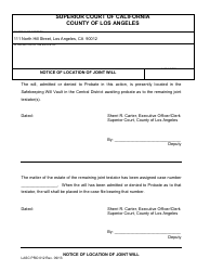 Form PRO012 - Fill Out, Sign Online and Download Fillable PDF, County ...