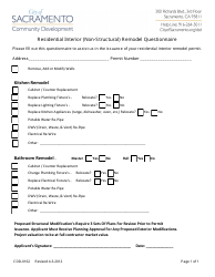 Form CDD-0162 Download Fillable PDF or Fill Online Residential Interior ...