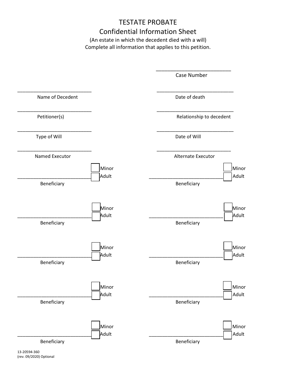 Form 13-20594-360 - Fill Out, Sign Online and Download Fillable PDF, County of San Bernardino ...