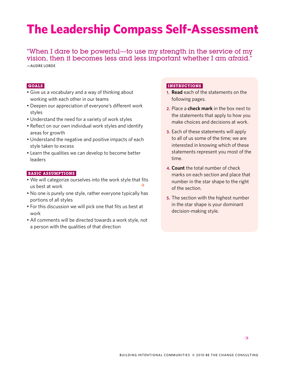 Leadership Self Assessment