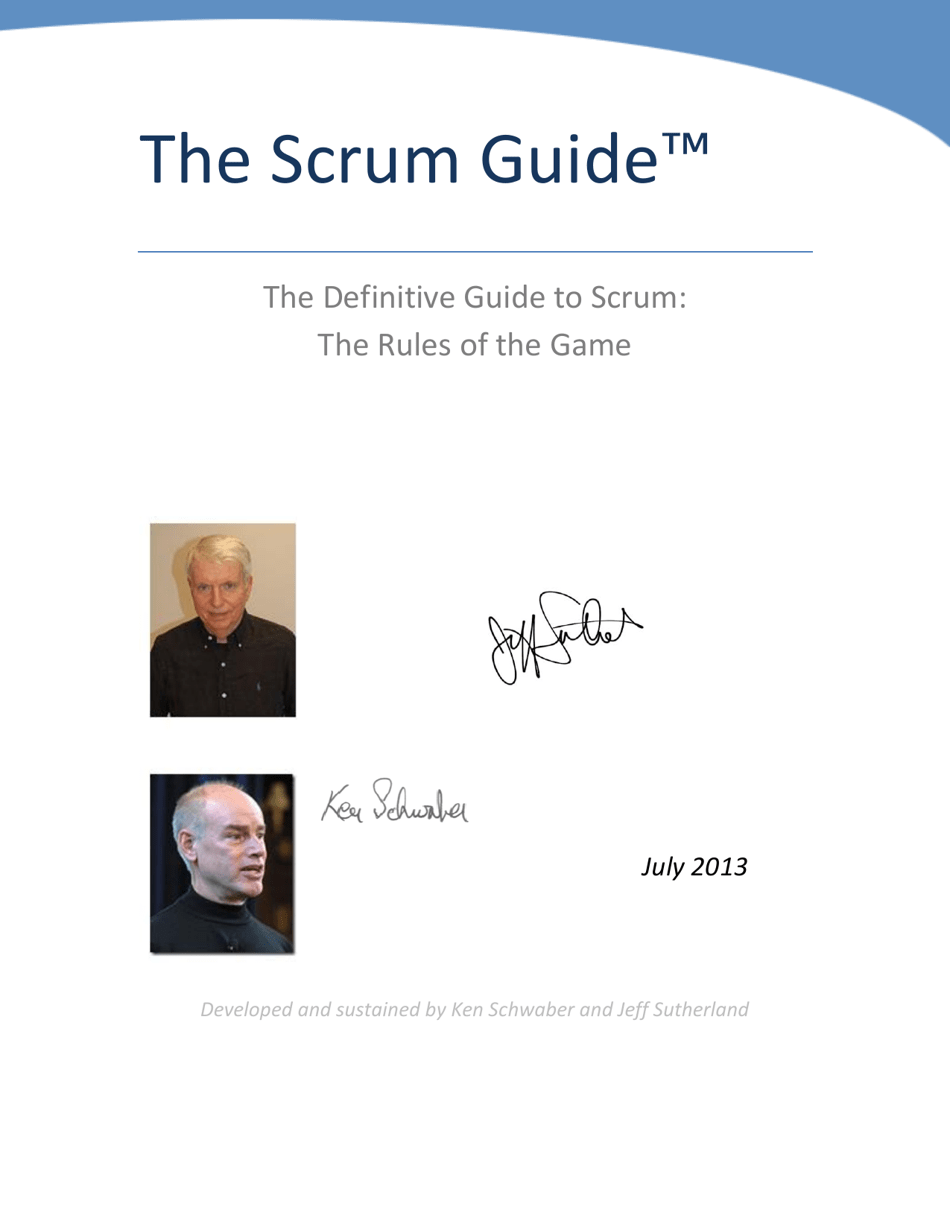 The Definitive Guide to Scrum: the Rules of the Game - Ken Schwaber ...