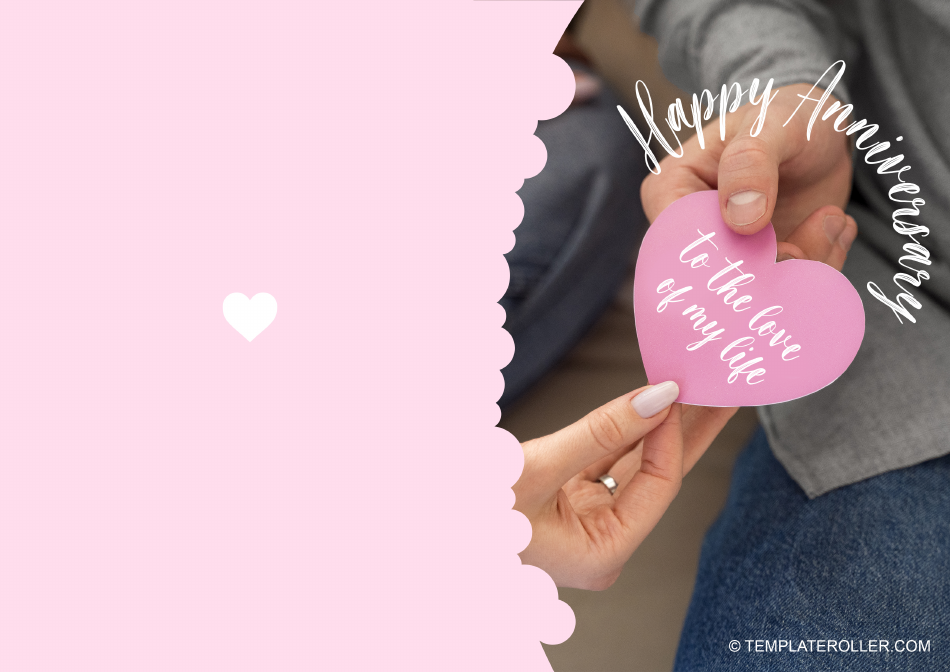 Anniversary Card Template - Heart Download Printable PDF | Templateroller
