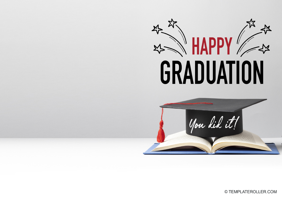 Graduation Card Template - Grey Download Printable PDF | Templateroller