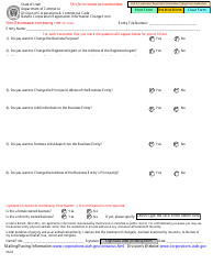 Utah Benefit Corporation Registration Information Change Form - Fill Out, Sign Online and ...