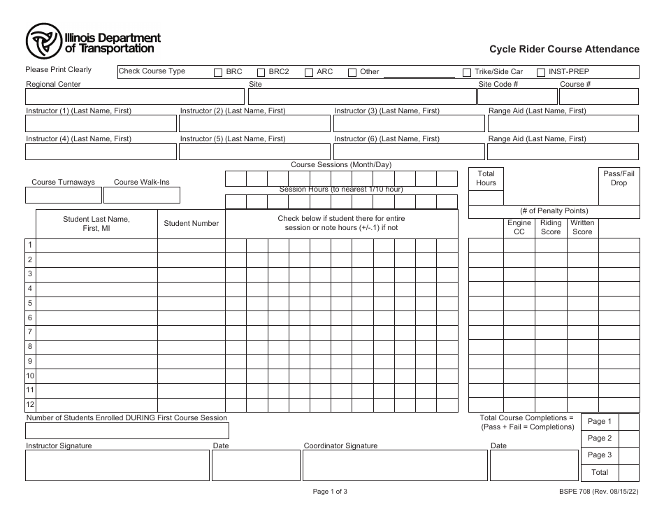 Form BSPE708 - Fill Out, Sign Online and Download Fillable PDF ...