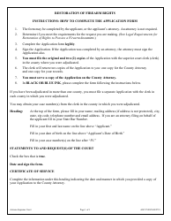 Arizona Application to Restore Firearm Rights Download Printable PDF ...
