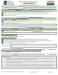 Arizona Waiver Request - Weatherization Assistance Program - Fill Out, Sign Online and Download ...