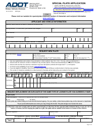 Form 40-9803 Download Fillable PDF or Fill Online Antique Plate Application Arizona | Templateroller