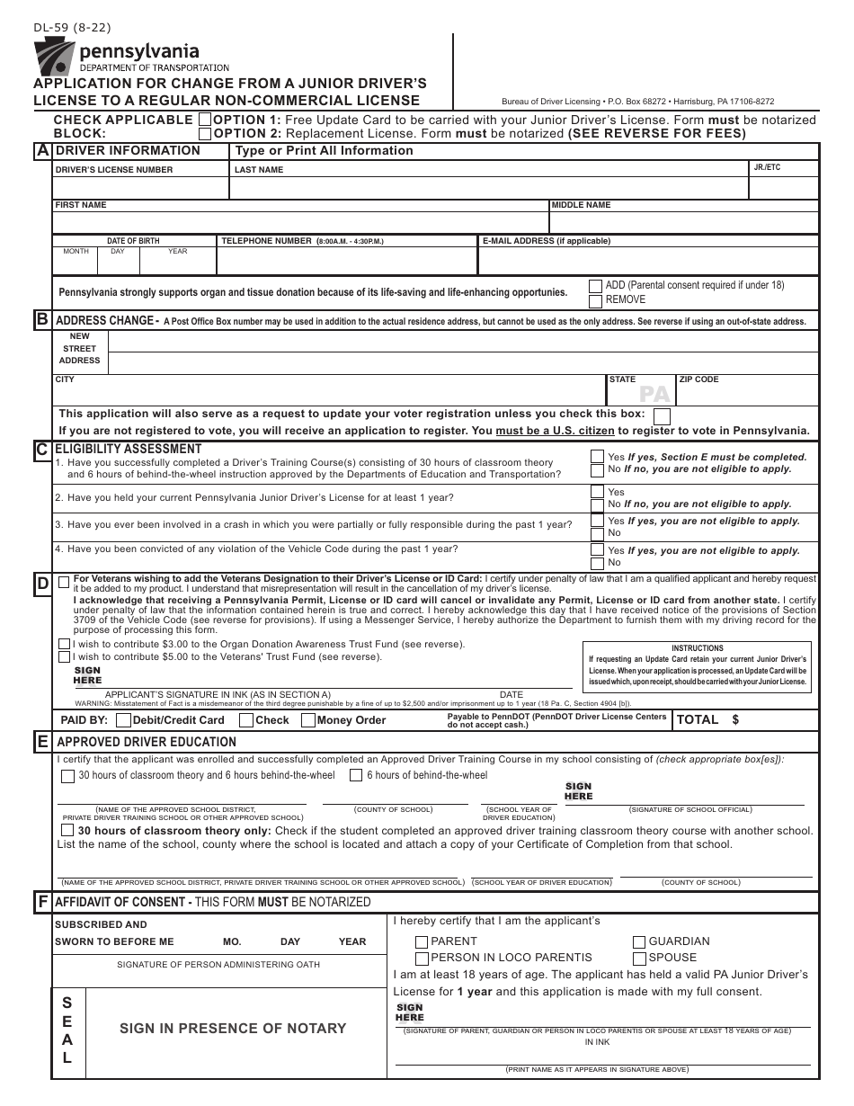Form DL-59 - Fill Out, Sign Online and Download Fillable PDF ...