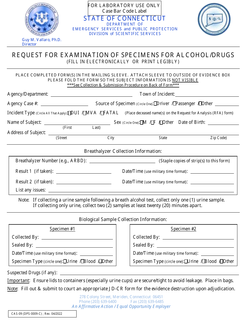 Form CAS-09 (DPS-0009-C) - Fill Out, Sign Online and Download Fillable ...