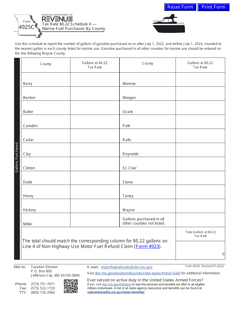 Form 4923C Schedule A - Fill Out, Sign Online and Download Fillable PDF ...