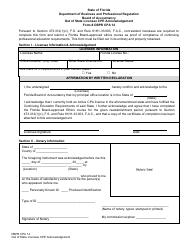 Form DBPR CPA14 Download Printable PDF or Fill Online Out of State ...