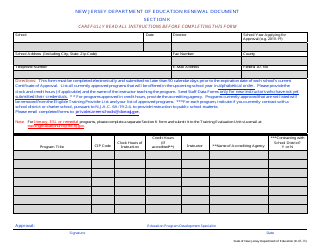 Section K Download Fillable PDF or Fill Online Renewal Document New ...