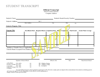 New Jersey Student Transcript Form - Sample - Fill Out, Sign Online and ...