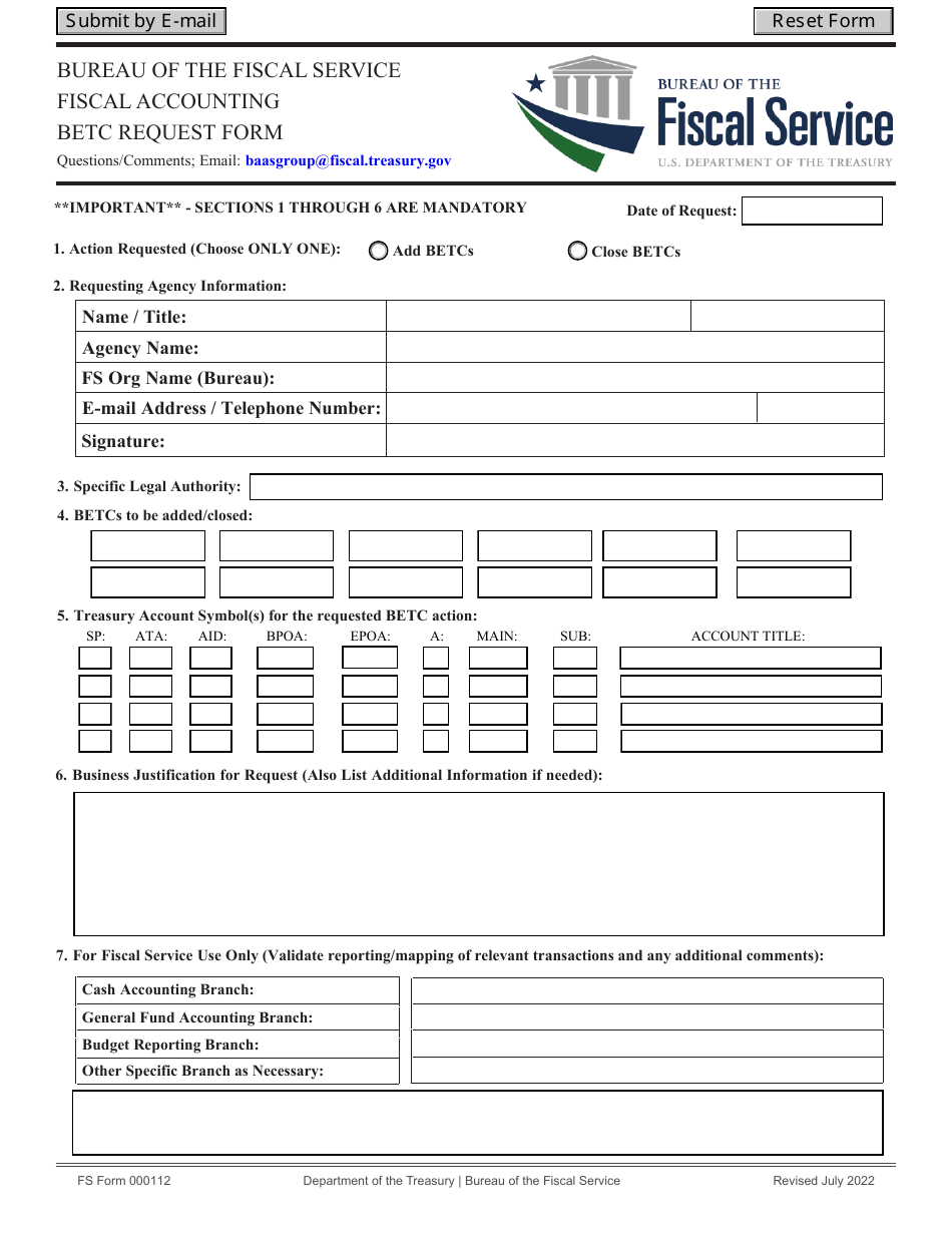 FS Form 000112 - Fill Out, Sign Online and Download Fillable PDF ...
