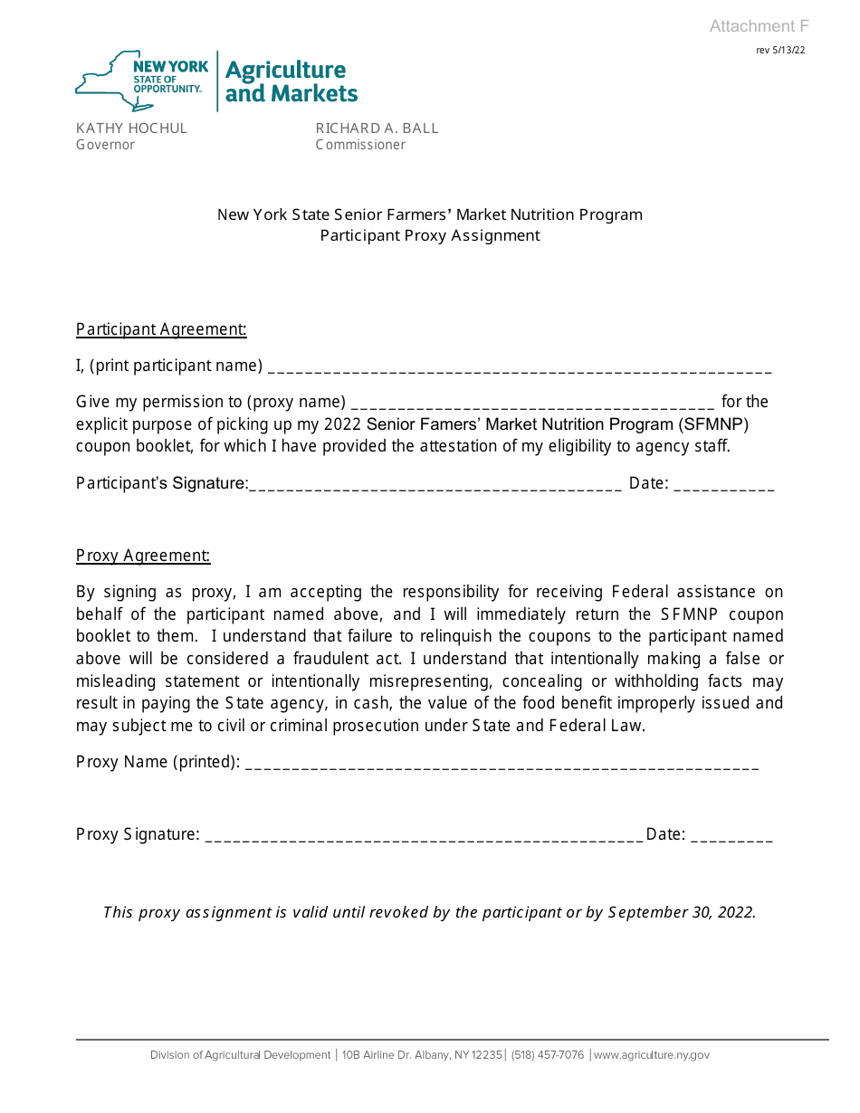 2022 New York Participant Proxy Assignment - New York State Senior ...