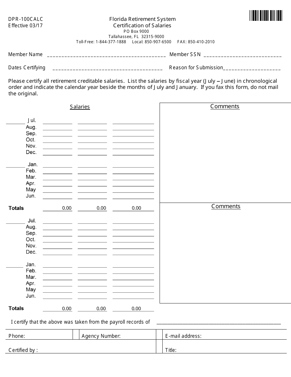 Form DPR-100CALC - Fill Out, Sign Online and Download Fillable PDF ...