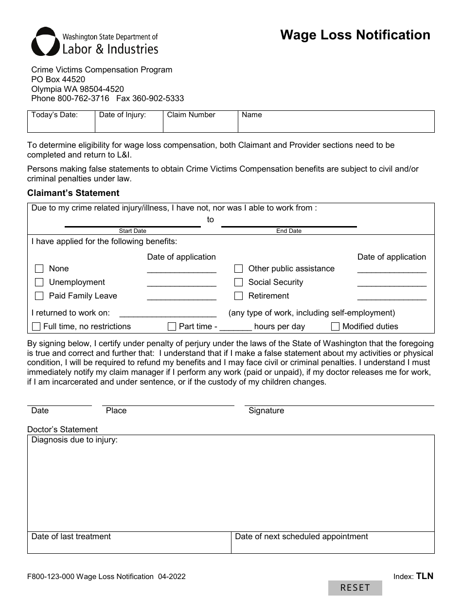 Form F800-123-000 - Fill Out, Sign Online and Download Fillable PDF ...