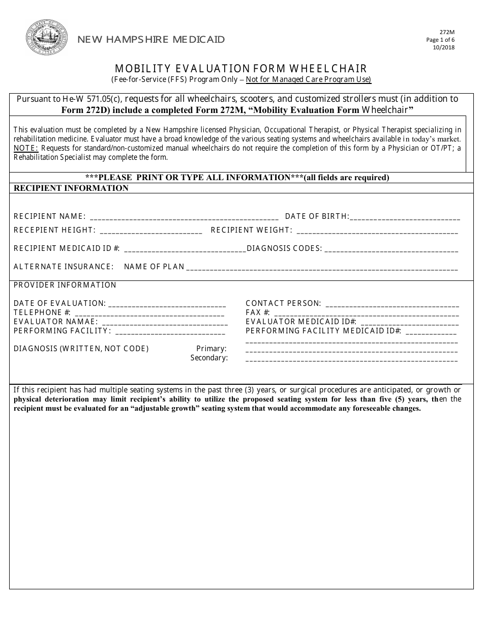 Form 272M - Fill Out, Sign Online and Download Printable PDF, New ...