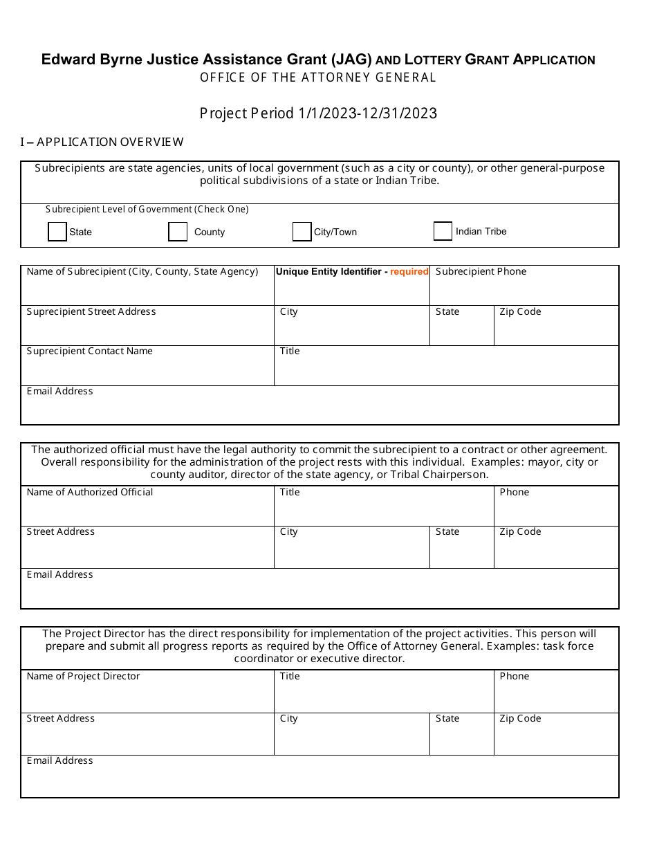 2023 North Dakota Edward Byrne Justice Assistance Grant (Jag) and ...
