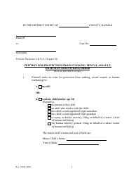 Kansas Petition for Protection From Stalking, Sexual Assault, or Human ...