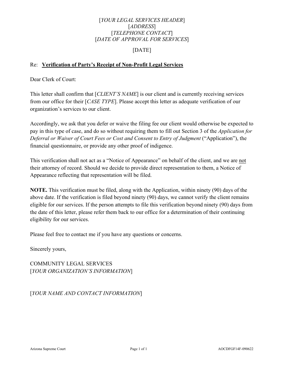 Form AOCDFGF14F - Fill Out, Sign Online and Download Printable PDF ...