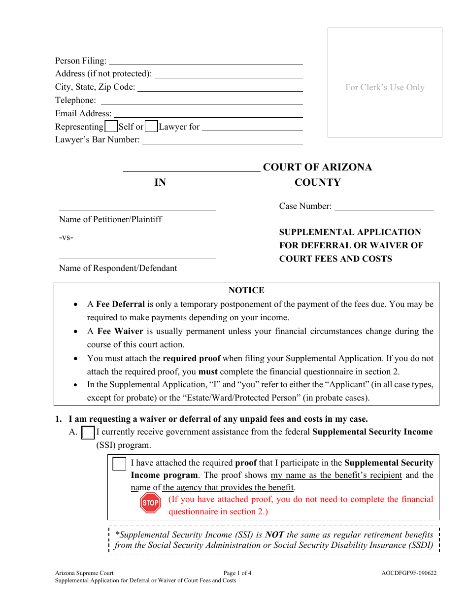 Form AOCDFGF9F - Fill Out, Sign Online and Download Fillable PDF ...