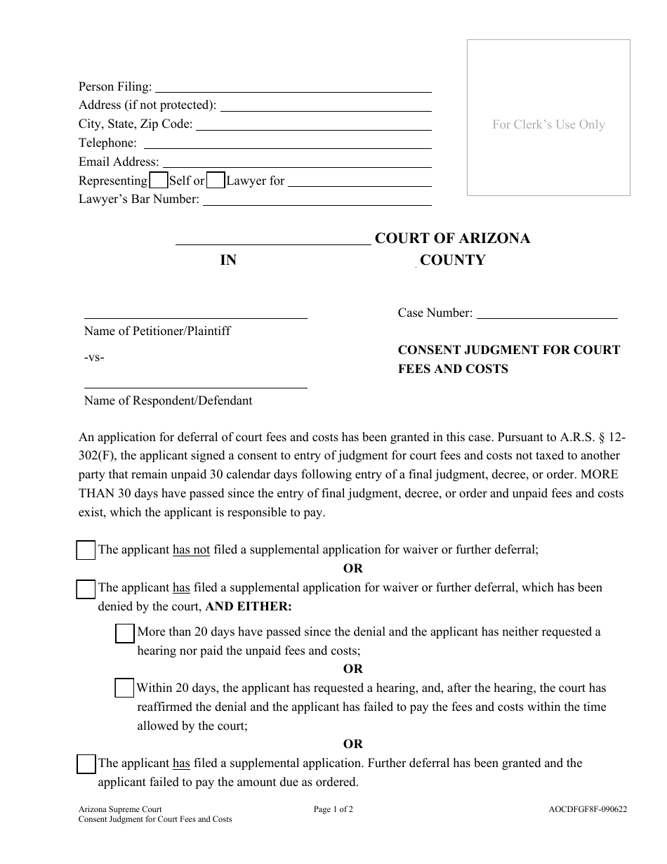 Form AOCDFGF8F - Fill Out, Sign Online and Download Fillable PDF ...