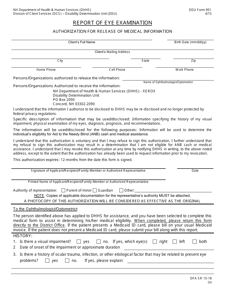 DDU Form 901 - Fill Out, Sign Online and Download Printable PDF, New ...