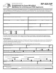 Form RP-425-IVP - Fill Out, Sign Online and Download Fillable PDF, New ...