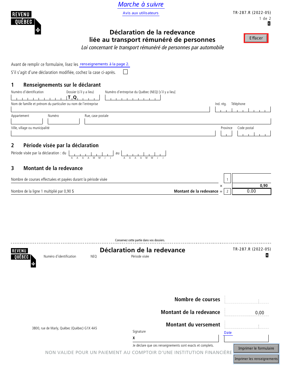 Forme TR-287.R - Fill Out, Sign Online and Download Fillable PDF ...