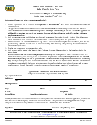 DNR Form 542-0141 Download Fillable PDF or Fill Online Application for Lake Wapello State Park ...