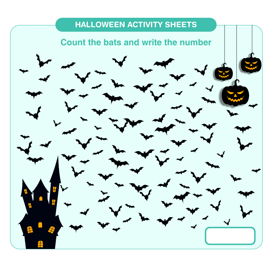 Halloween Counting Worksheet - Bats Download Printable PDF | Templateroller