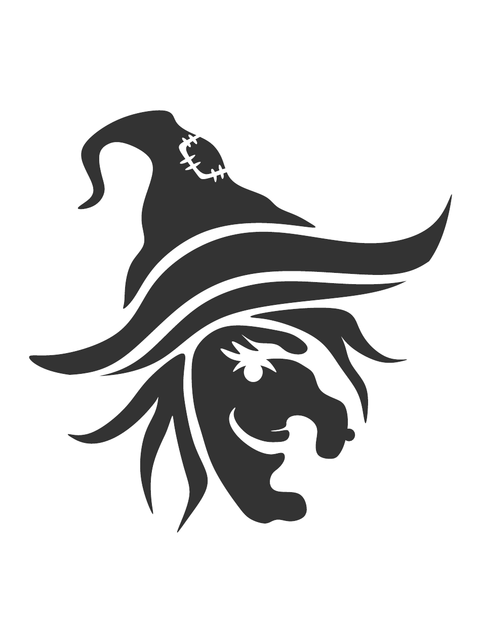 Witch Face Pumpkin Carving Template Download Printable PDF | Templateroller