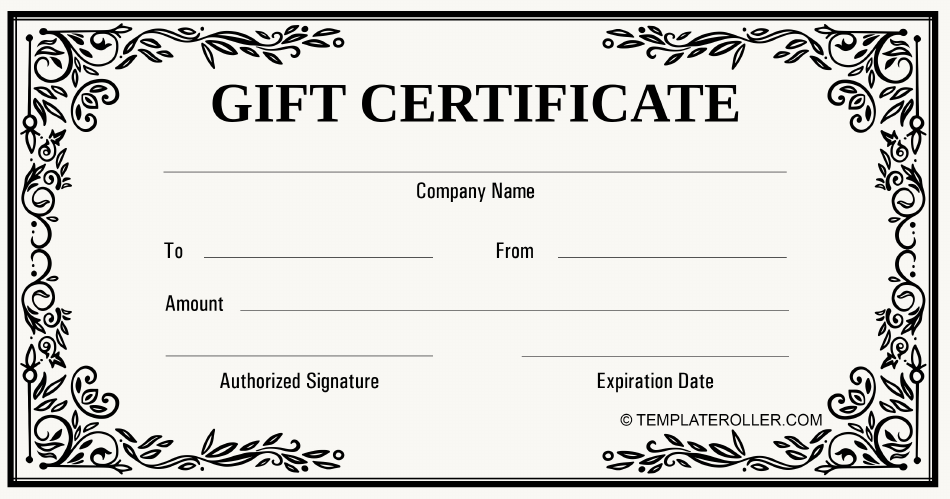 Business Gift Certificate Template - Beige - Fill Out, Sign Online and ...