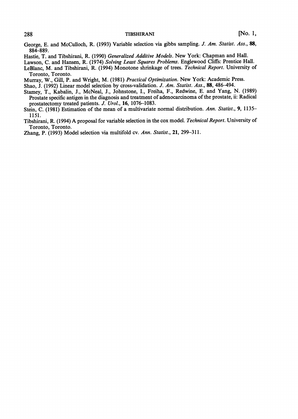 Regression Shrinkage And Selection Via The Lasso Robert Tibshirani
