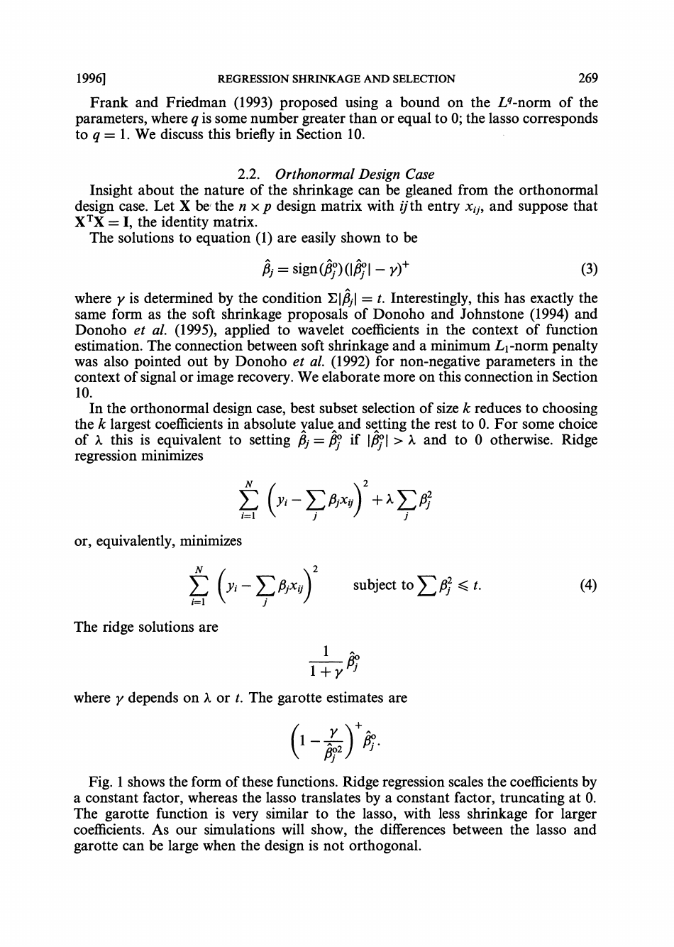 Regression Shrinkage and Selection via the Lasso - Robert Tibshirani ... Regression Shrinkage and Selection via the Lasso - Robert Tibshirani ...