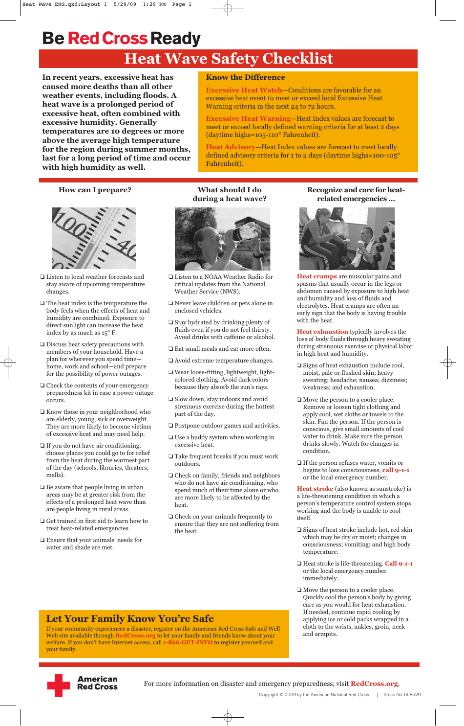 Heat Wave Safety Checklist Download Printable PDF | Templateroller