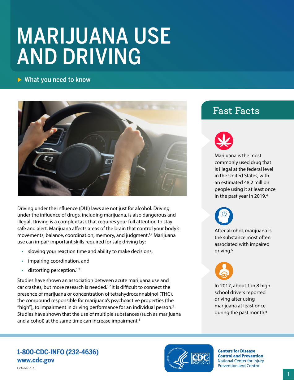 Marijuana Use and Driving - What You Need to Know - Fill Out, Sign ...