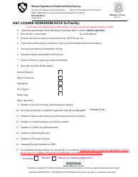 Missouri Asc License Addendum Data - Fill Out, Sign Online and Download ...